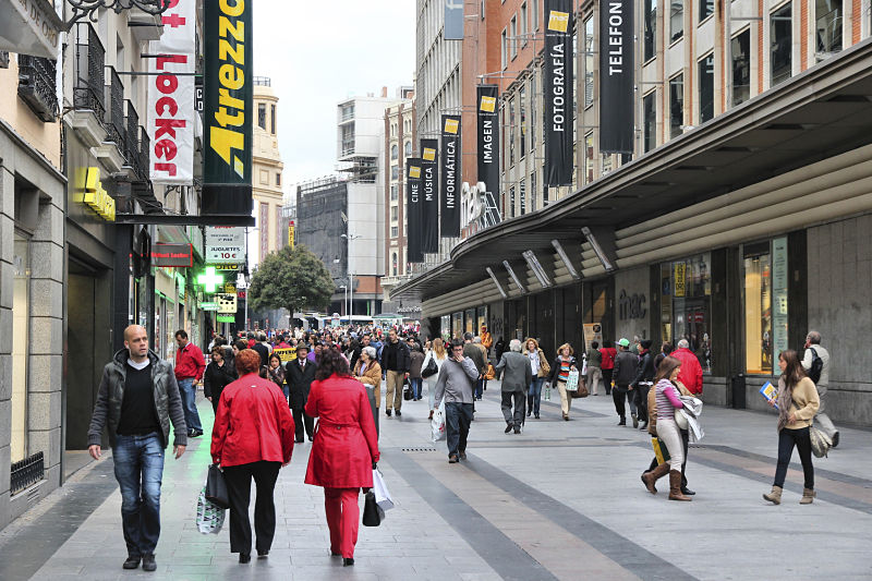 Dónde están las calles más comerciales de España