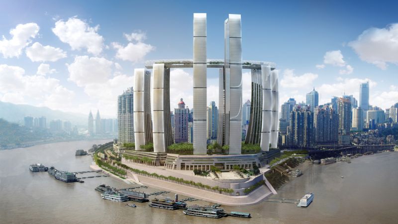 El Crystal del Raffles City Chongqing, un rascacielos horizontal en un ...